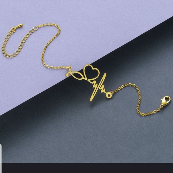 Jewelry | Very Nice Gold Lifeline Stethoscope Bracelet | Poshmark